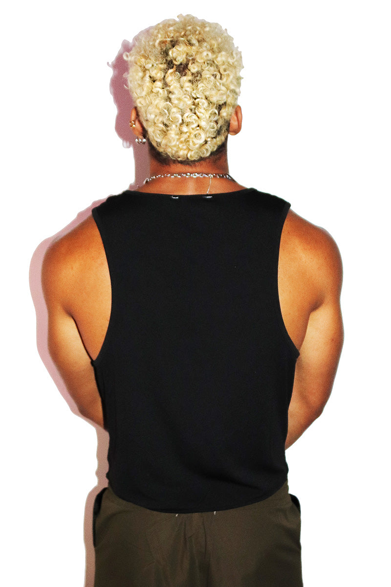 666 Princess Streak Laceup Sleeveless Tee- Black – Marek+Richard