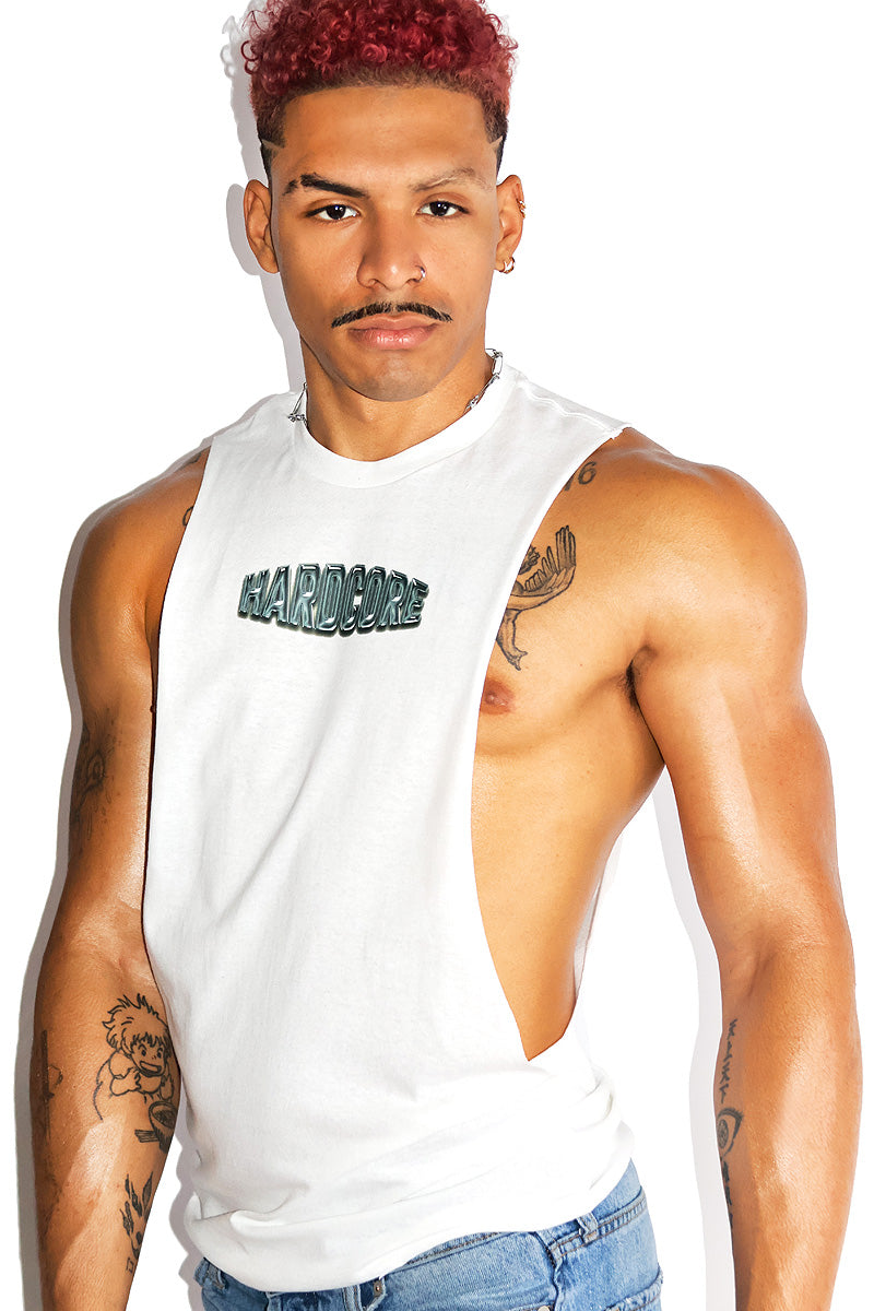 Hardcore Low Arm Shredder Tank-White – Marek+Richard