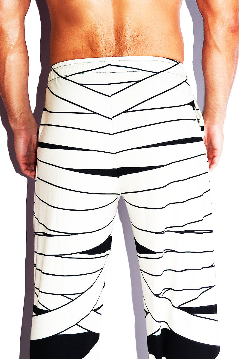 Mummy All Over Print Wide Pants- White – Marek+Richard