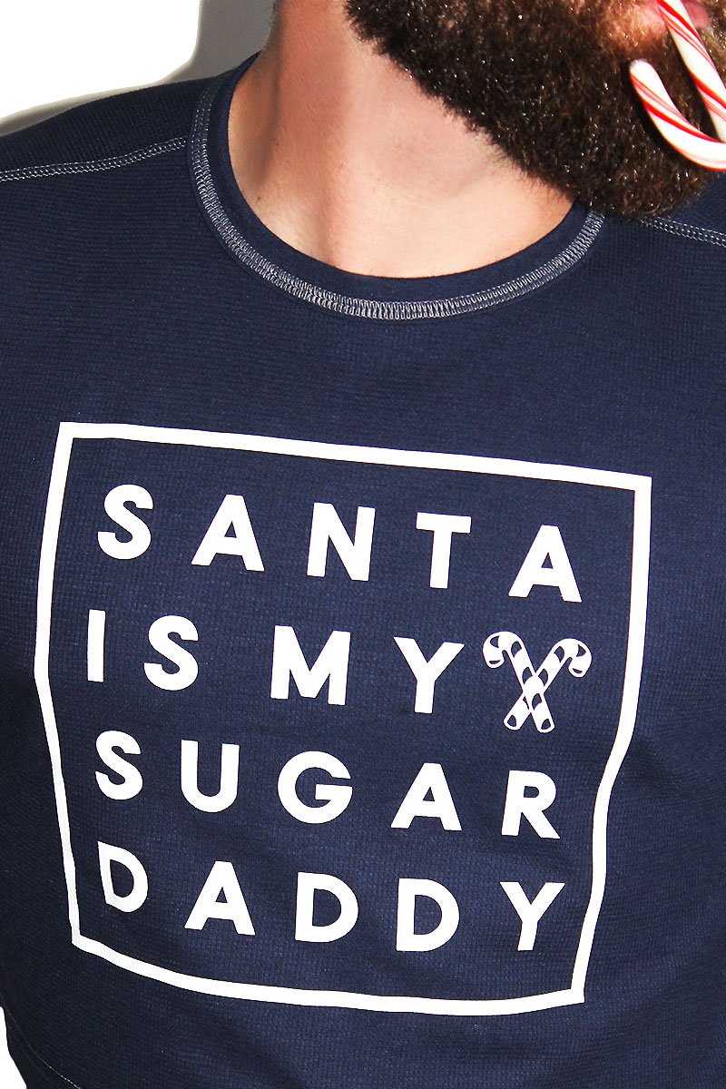 Santa Sugar Daddy Long Sleeve Crop Thermal-Navy – Marek+Richard