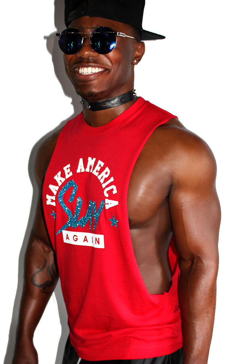 Make America Slay Again Shredder Tank-Red – Marek+Richard
