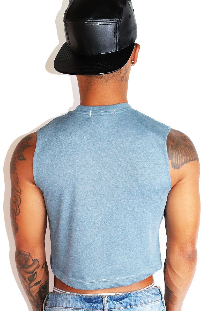 Slay Crop Tank-Heather Slate – Marek+Richard