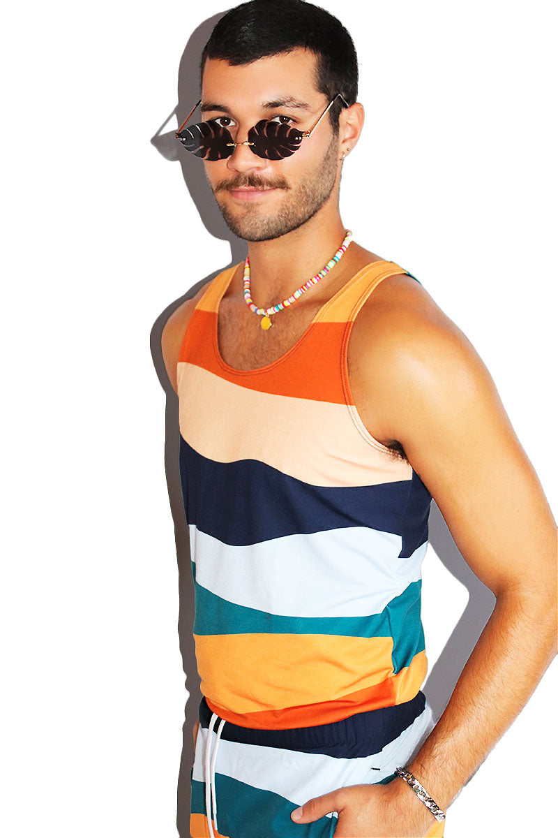 Mountain Desert Scape All Over Racerback Tank- Blue – Marek+Richard